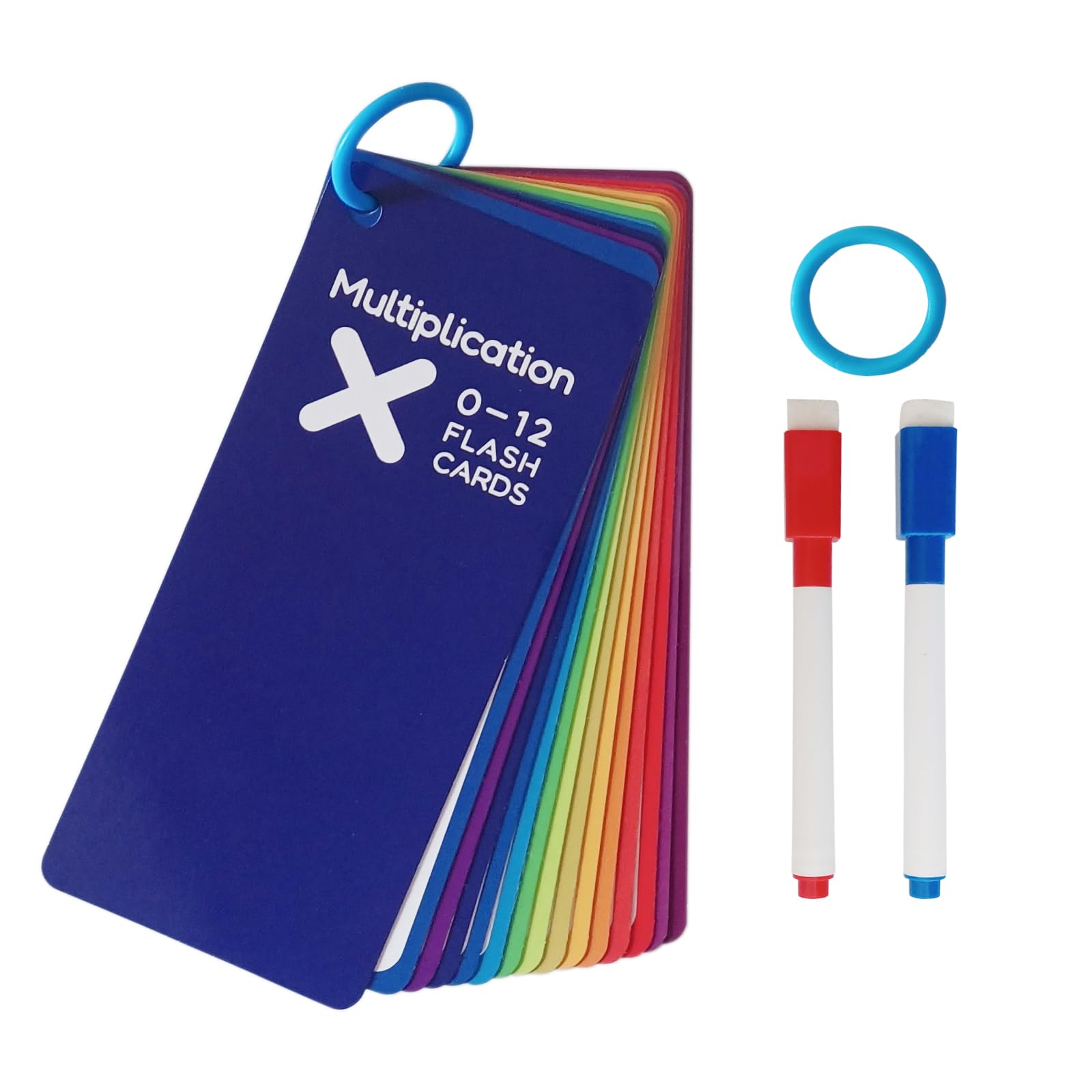 Amazon.com: Dinggaogao 15 Pcs Multiplication Flash Cards (0-12), 2 Dry ...
