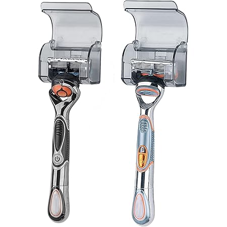 Amazon.com: EIKS 2 Pack Razor Holders Shaver Hangers Wall Mount Self ...