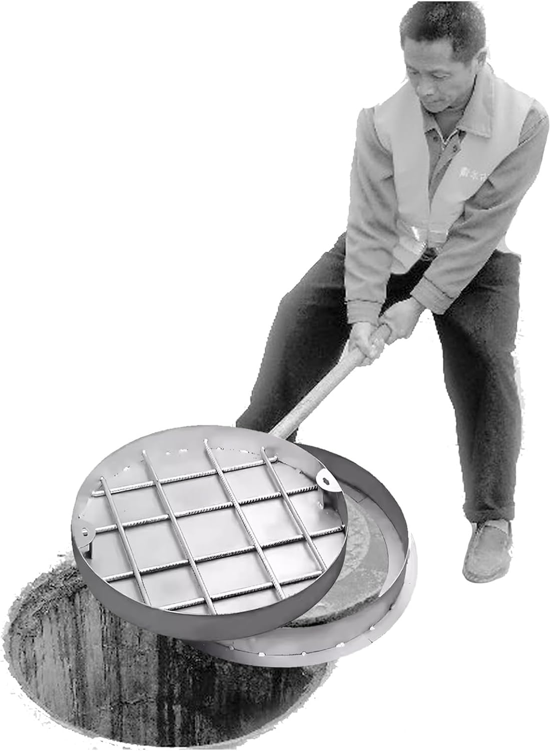Amazon.com: WLCGYD Embedded Manhole Cover for Concrete Well, Circular ...