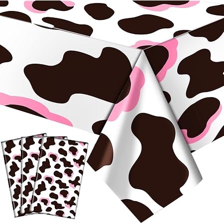 Amazon.com: Cow Print Tablecloth (Pack of 6) 54 x 72 Inch Tablecloths ...