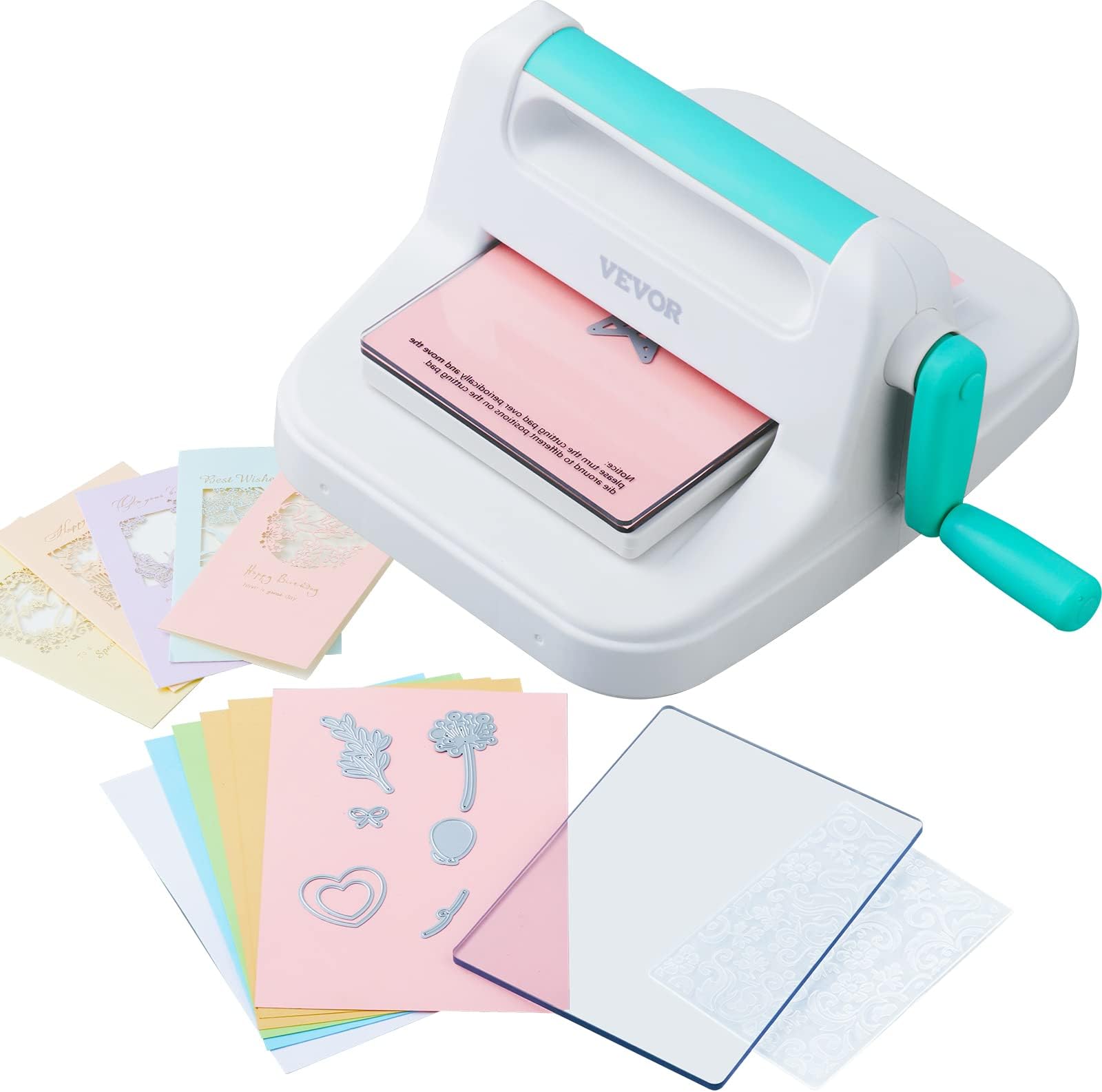 VEVOR Manual Die Cutting & Embossing Machine, Portable Cut Machines, 6 ...