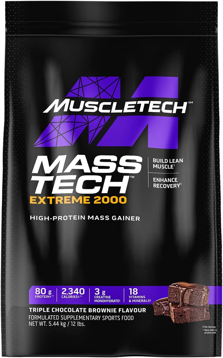 MuscleTech Mass Tech Extreme Mass Gainer Chocolate Flavour Powder 5.44 ...