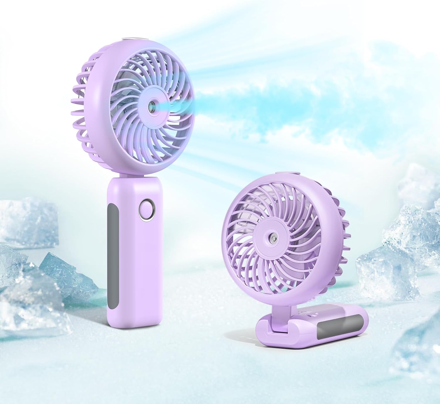 Amazon.com: CIVPOWER Misting Fan Portable, Hand Held Fan 90°Adjustable ...