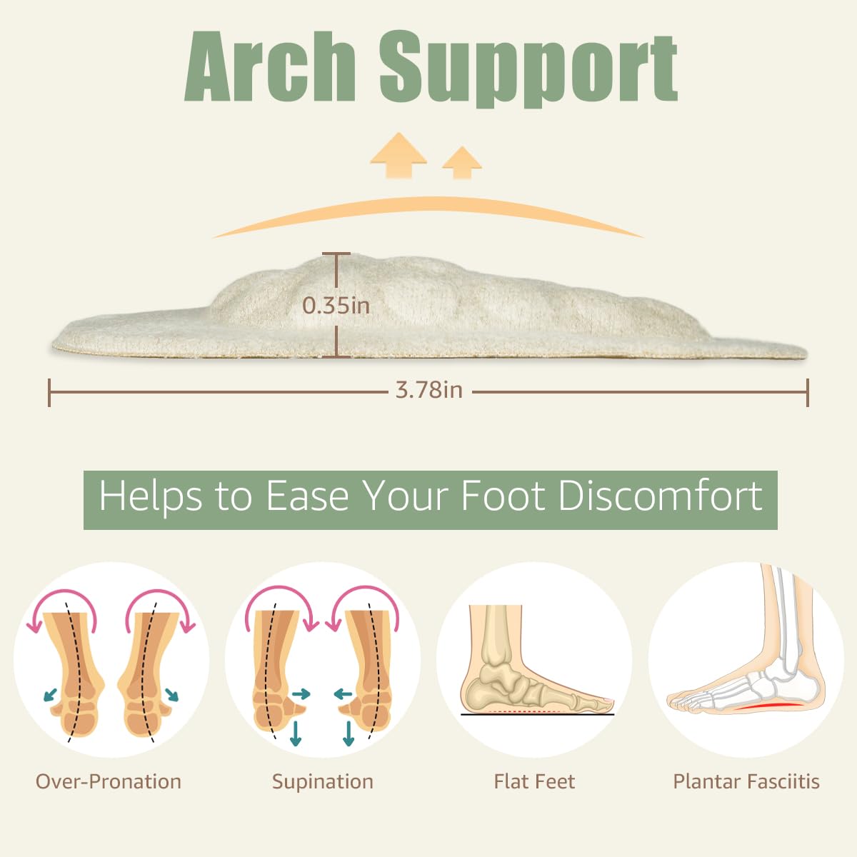 Snapklik.com : Skyfoot Arch Support Shoe Inserts, Massage Gel Arch Pads ...