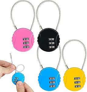 4 stück Gepäckschloss, Kofferschloss Zahlenschloss 3 Stellig ...