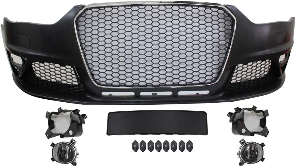 Amazon.com: Front Bumper Cover Compatible With 2013-2016 Audi A4, S4 ...