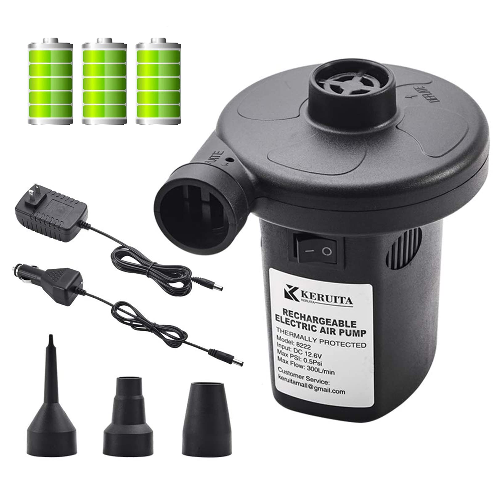 Electric Air Pump For Inflatables Portable Rechargeable Air Pump Quick ...