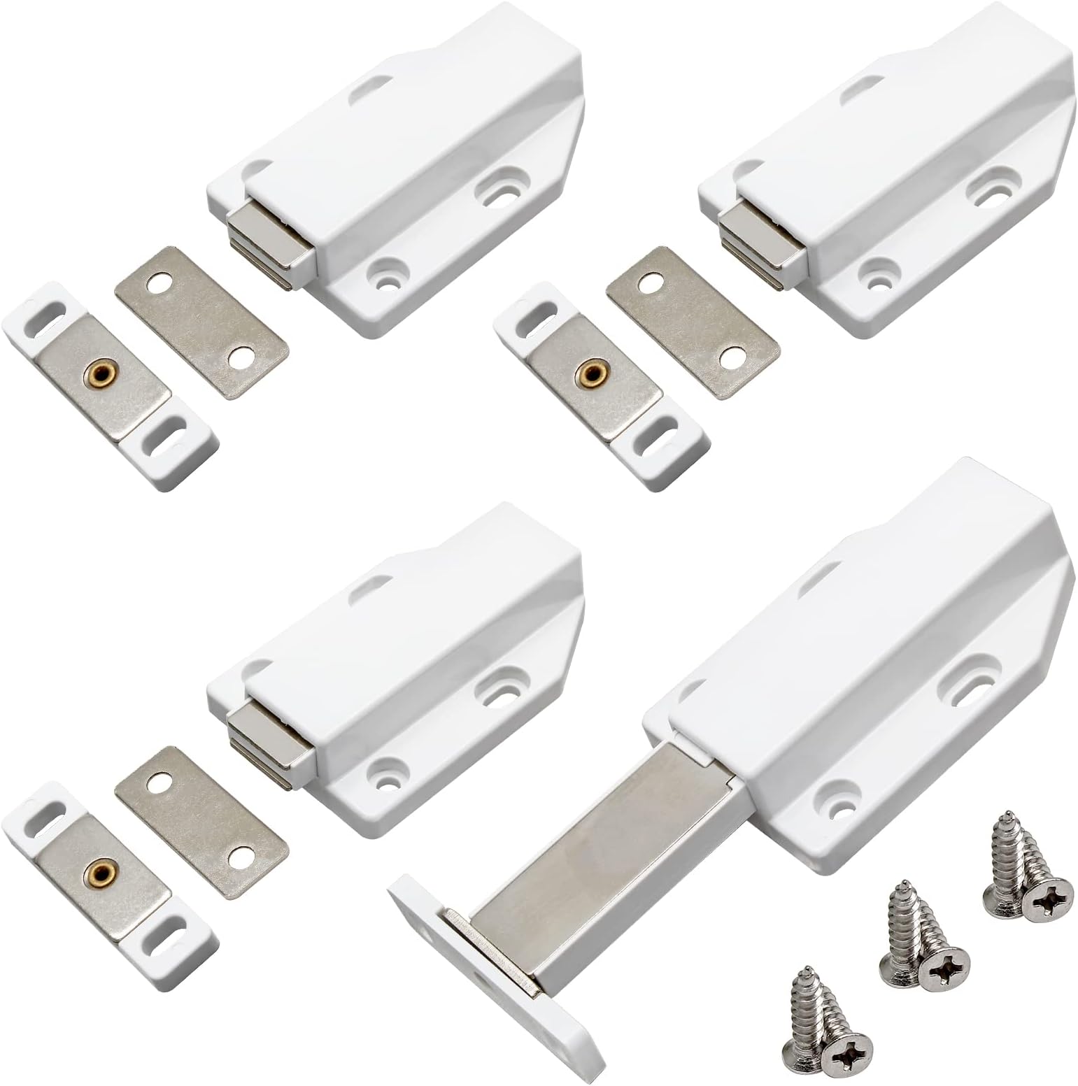 MARNER 20 Pack Magnetic Push Latches for Cabinet, Push to Open Door ...