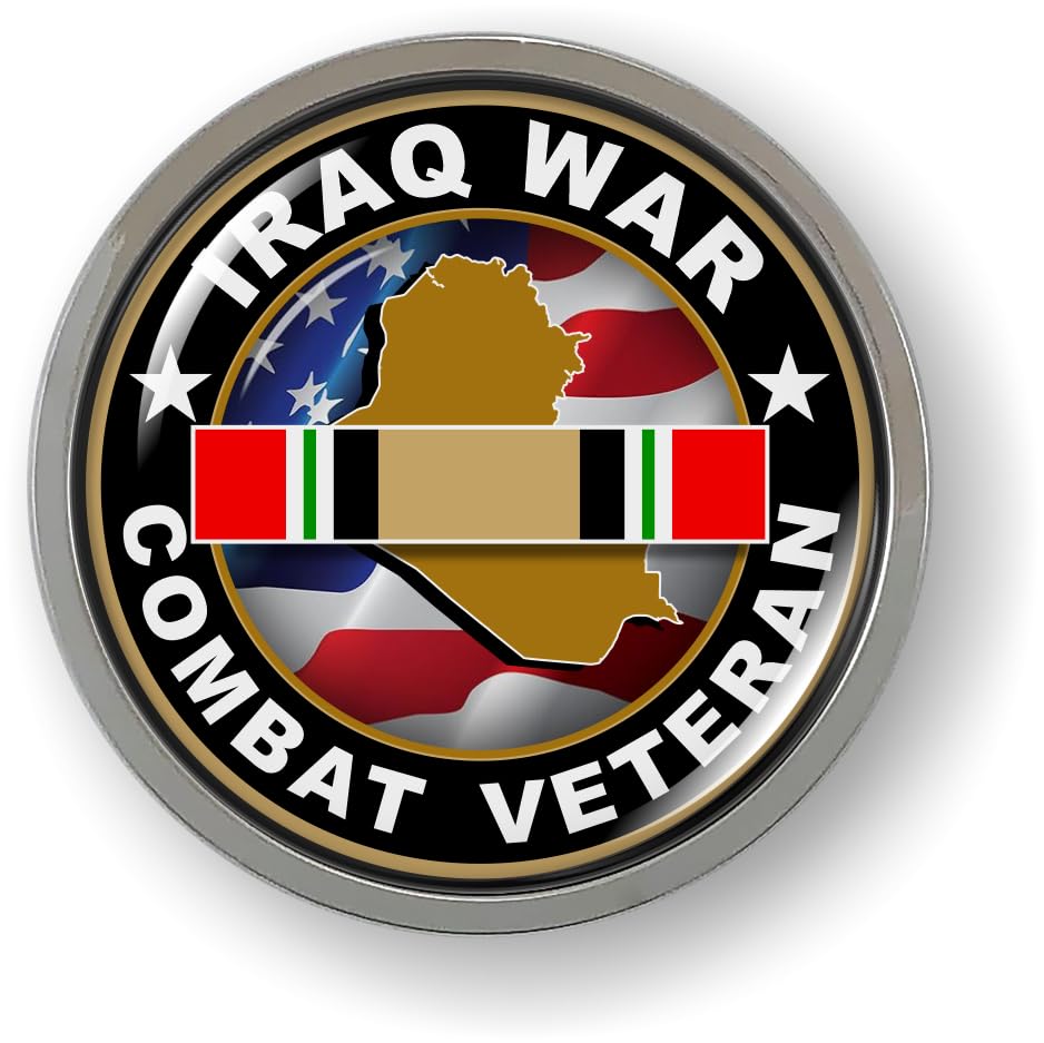 Iraq War Combat Veteran 3D Domed CAR Emblem Badge Sticker Round | eBay