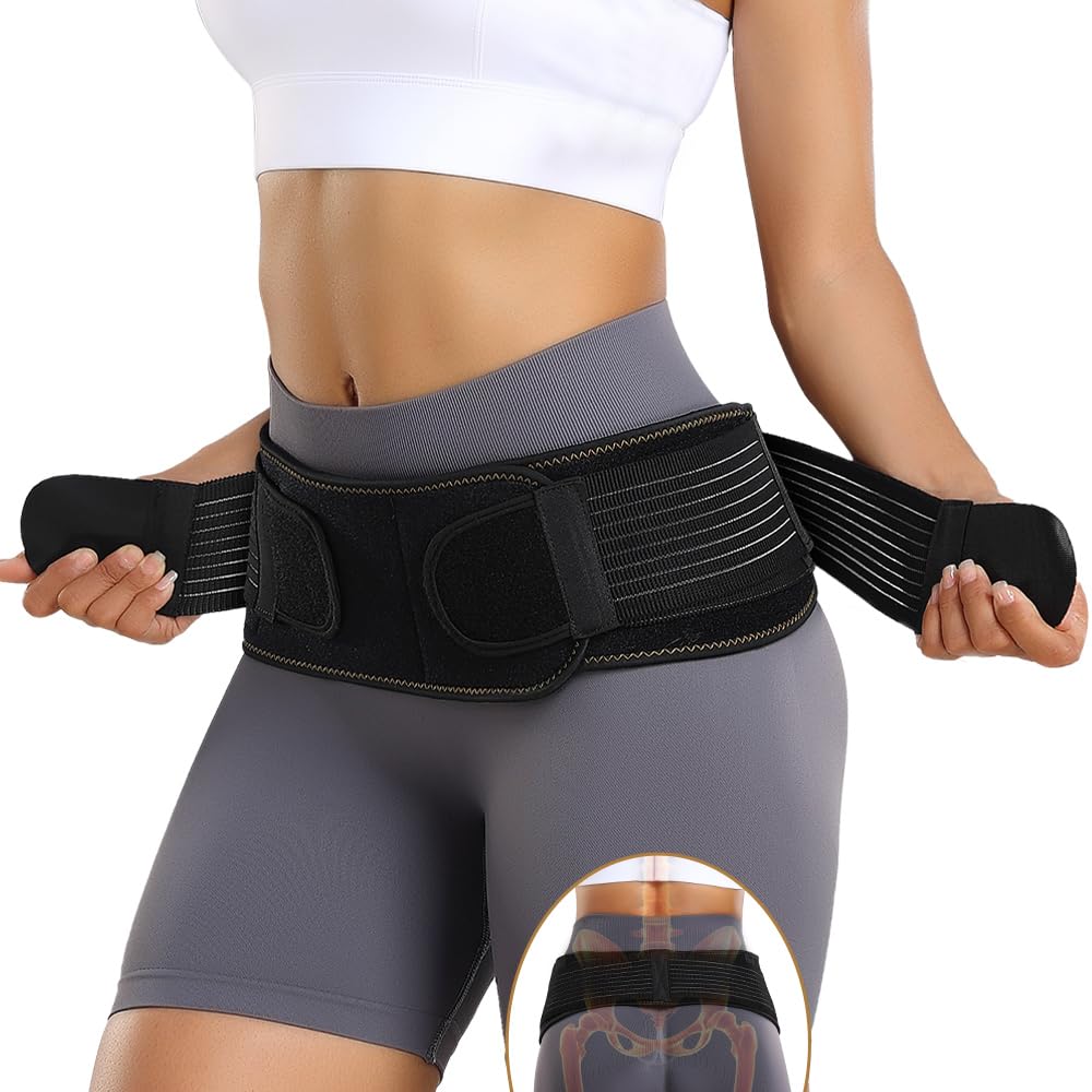 Amazon.com: FORTEMOTUS Sacroiliac SI Joint Hip Belt, Lower Back Support ...
