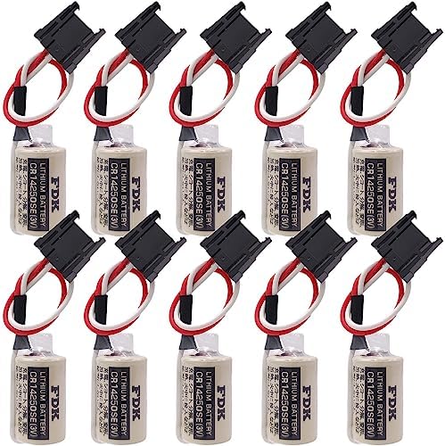 10-Pack 3V CR14250SE PLC Battery for FDK/Sanyo CR14250SE, AB 1747-BA ...