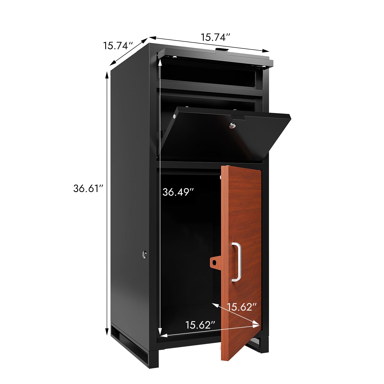 Large Secure Package Box HAGRANY Outdoor Parcel Drop Box – Large ...