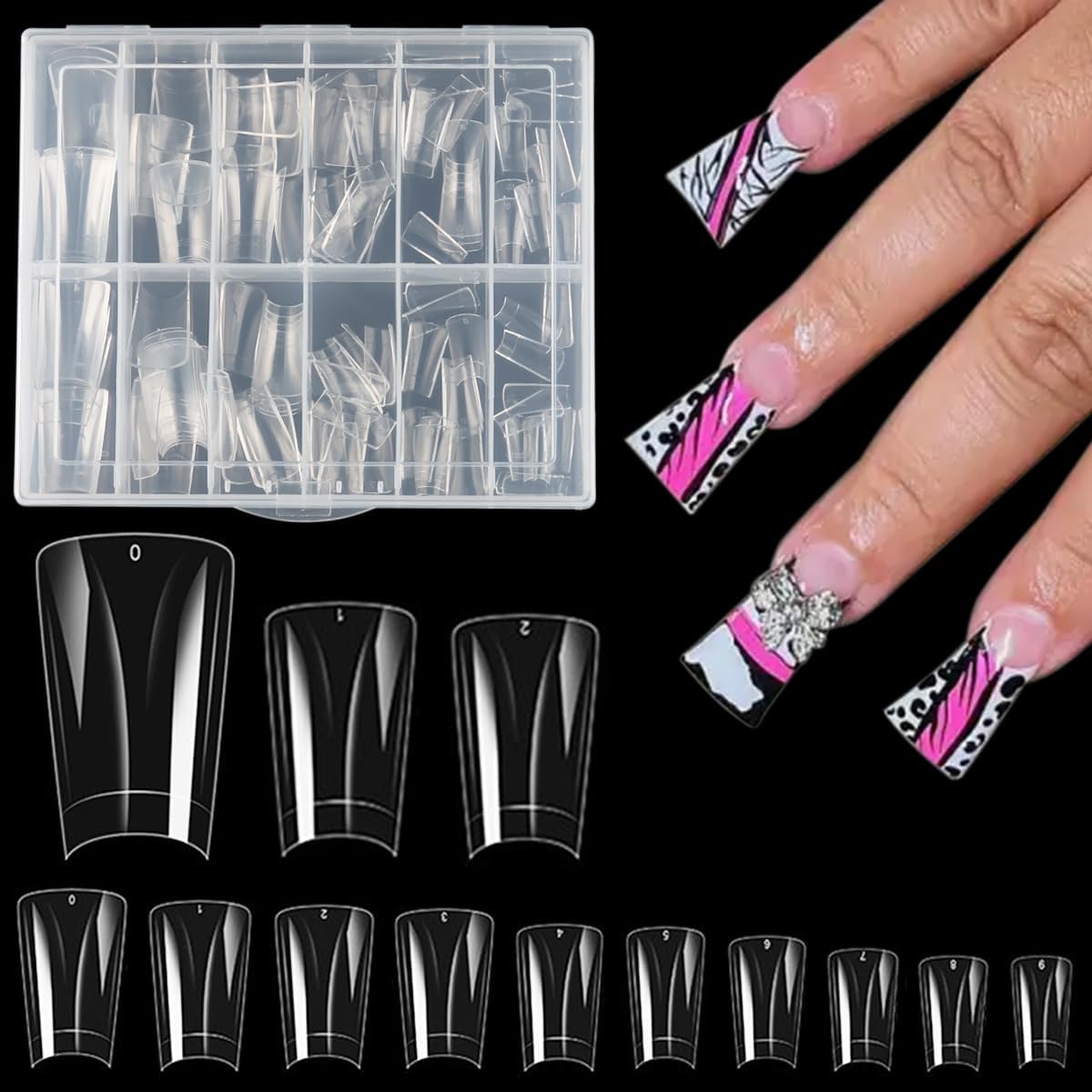 Amazon.com: Fcozpjk Duck Nails Tips, 120Pcs Clear Short Duck Feet Nail ...