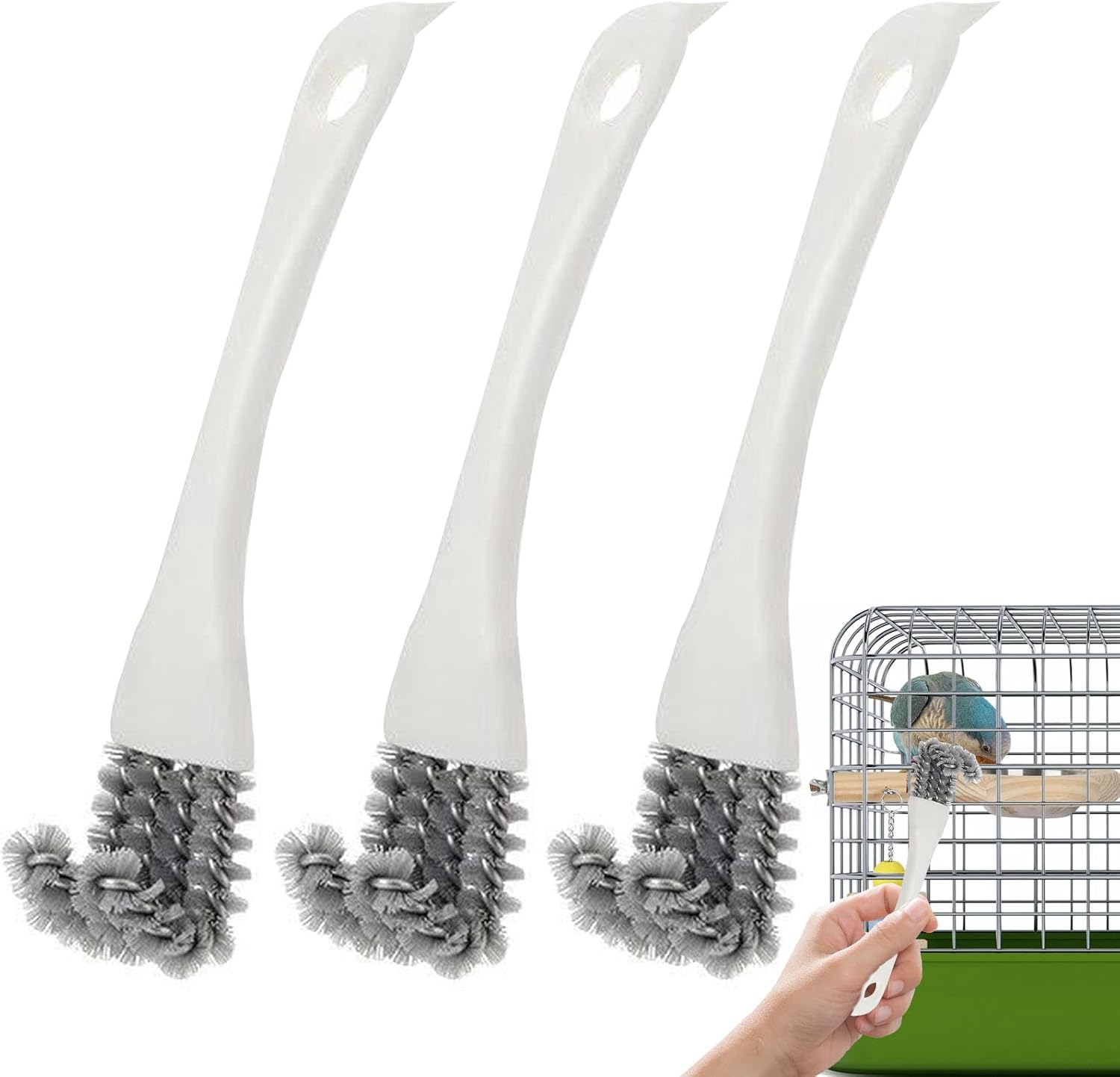 Amazon.com: Bird Cage Cleaning Tools, Long Handle Shovel Cleaner, White ...