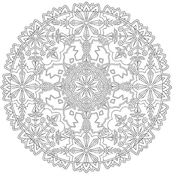 Mandala Snowflakes Coloring Pages