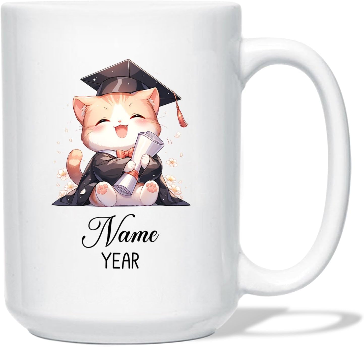 Amazon.com: Personalized Graduation Coffee Mug For Cat Lover ...