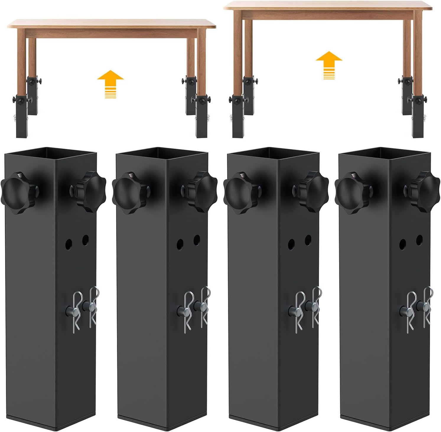 Amazon.com: 4 Pack Folding Table Leg Extenders, 7.87x1.77in Durable ...