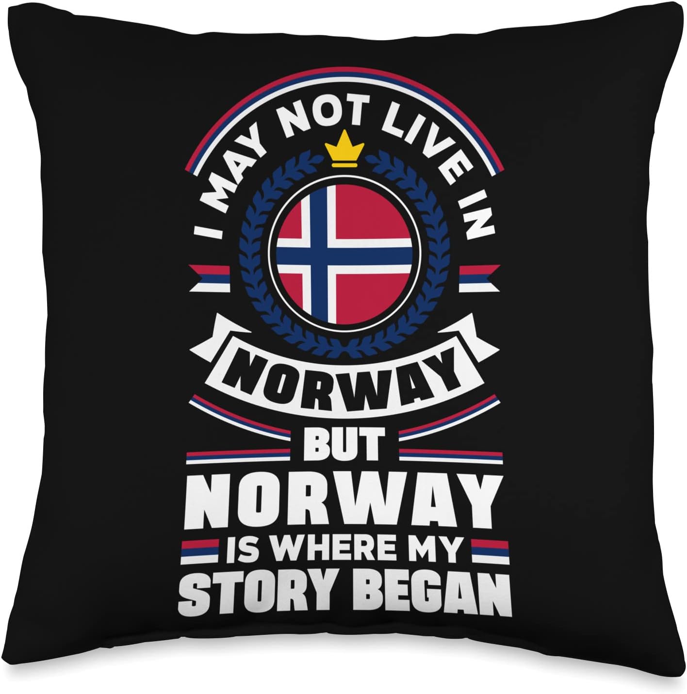 Amazon.com: Norway Norwegian Norway Flag Quote Throw Pillow : Home ...