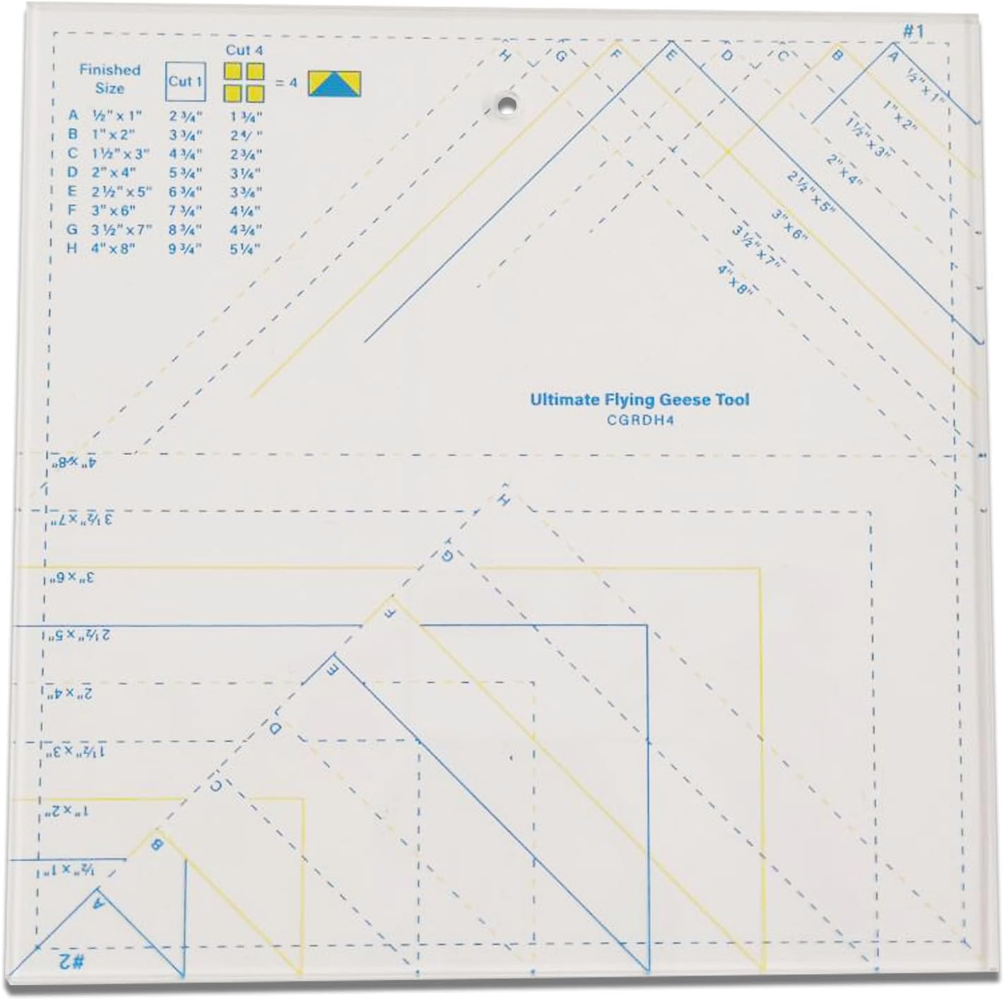Amazon.com: YICBOR Ultimate Flying Geese Tool, Quilting Ruler and ...