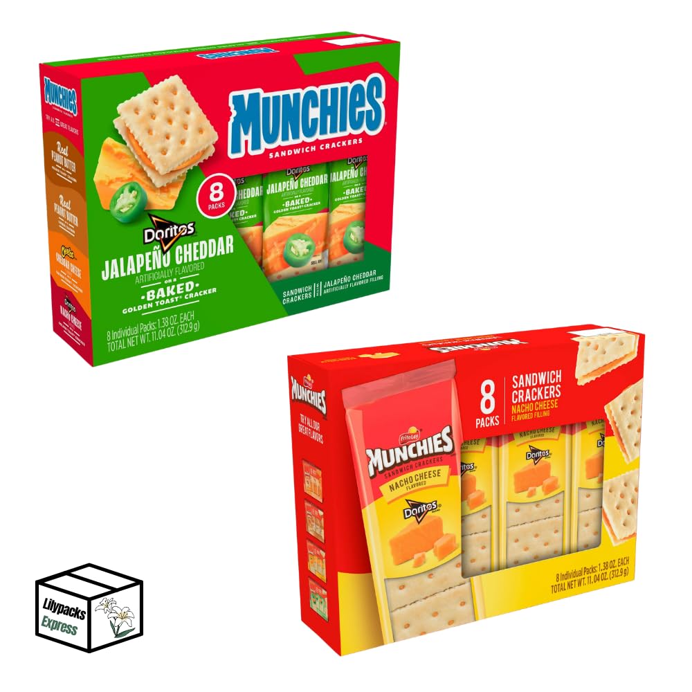 Amazon.com: Munchies Sandwich Crackers | 2 Packs | 11.04 oz | 96 total ...