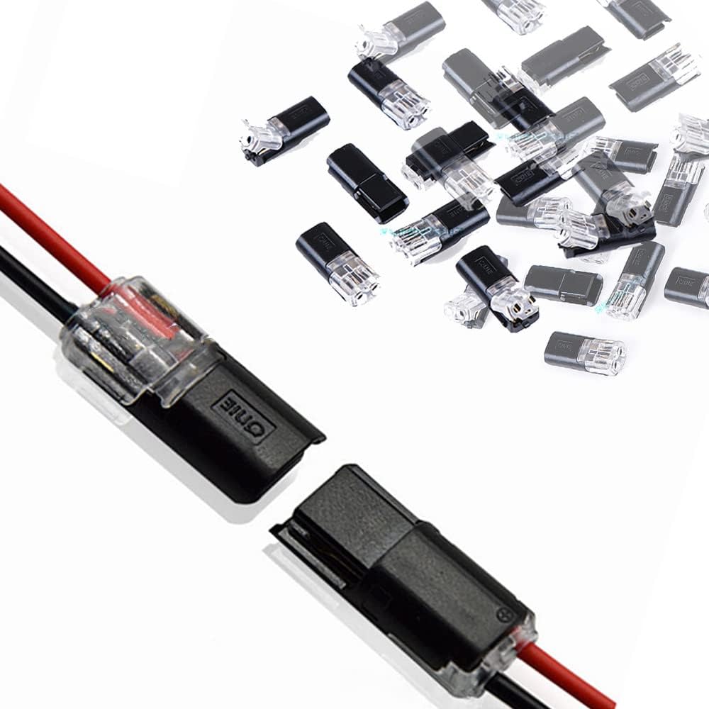 Double-Wire Plug-in Connector with Locking Buckle, No Wire-Stripping ...