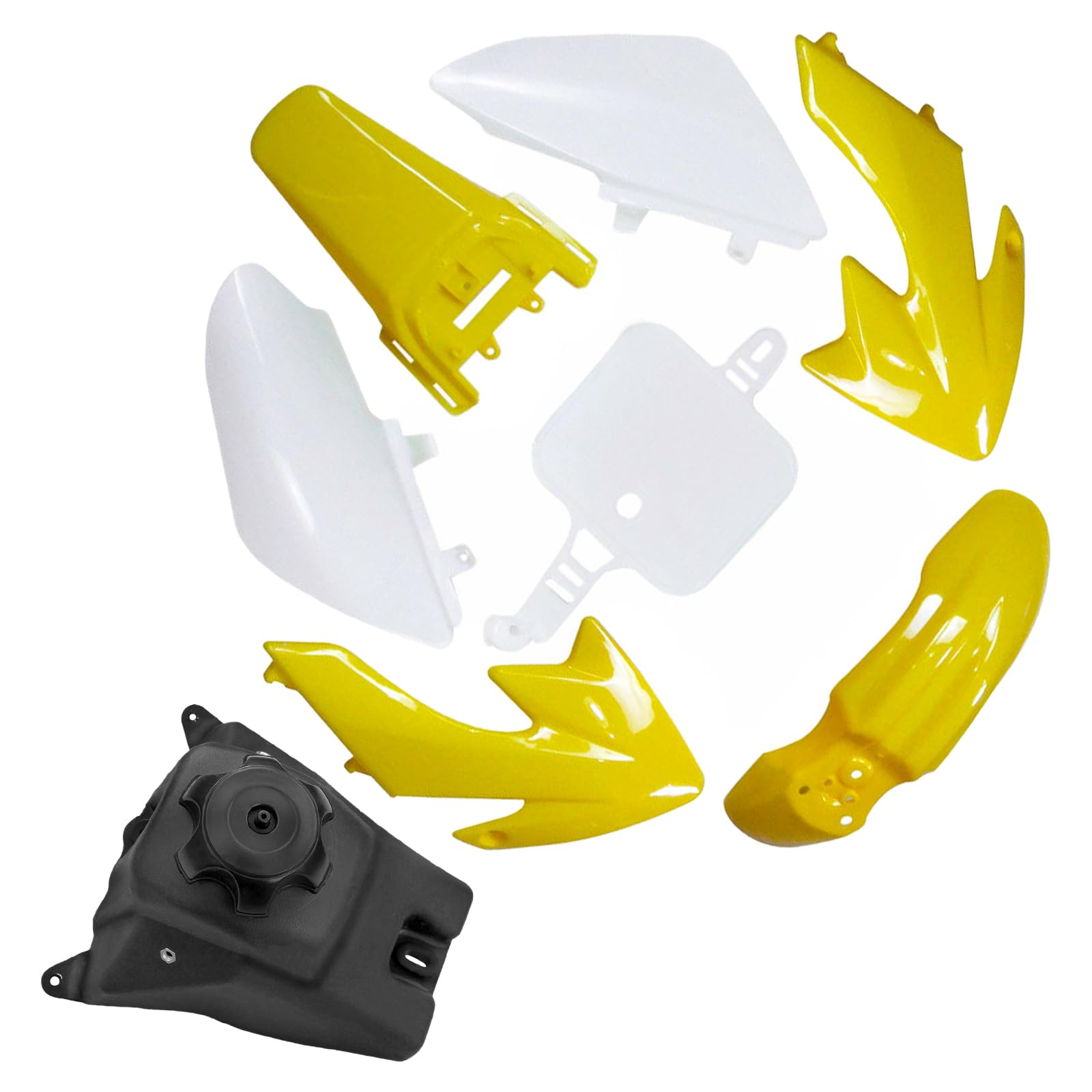 ABS Plastic Fender Set Plastic Fairing Kit & Gas Fuel Tank For XR50 ...