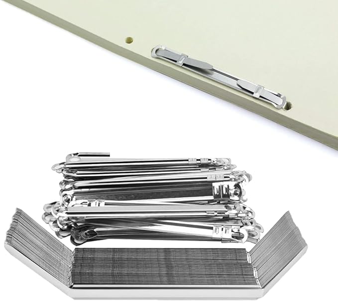 50 Packs Filing Strip Fastener Filing Clip,80mm Prong Paper Fasteners ...