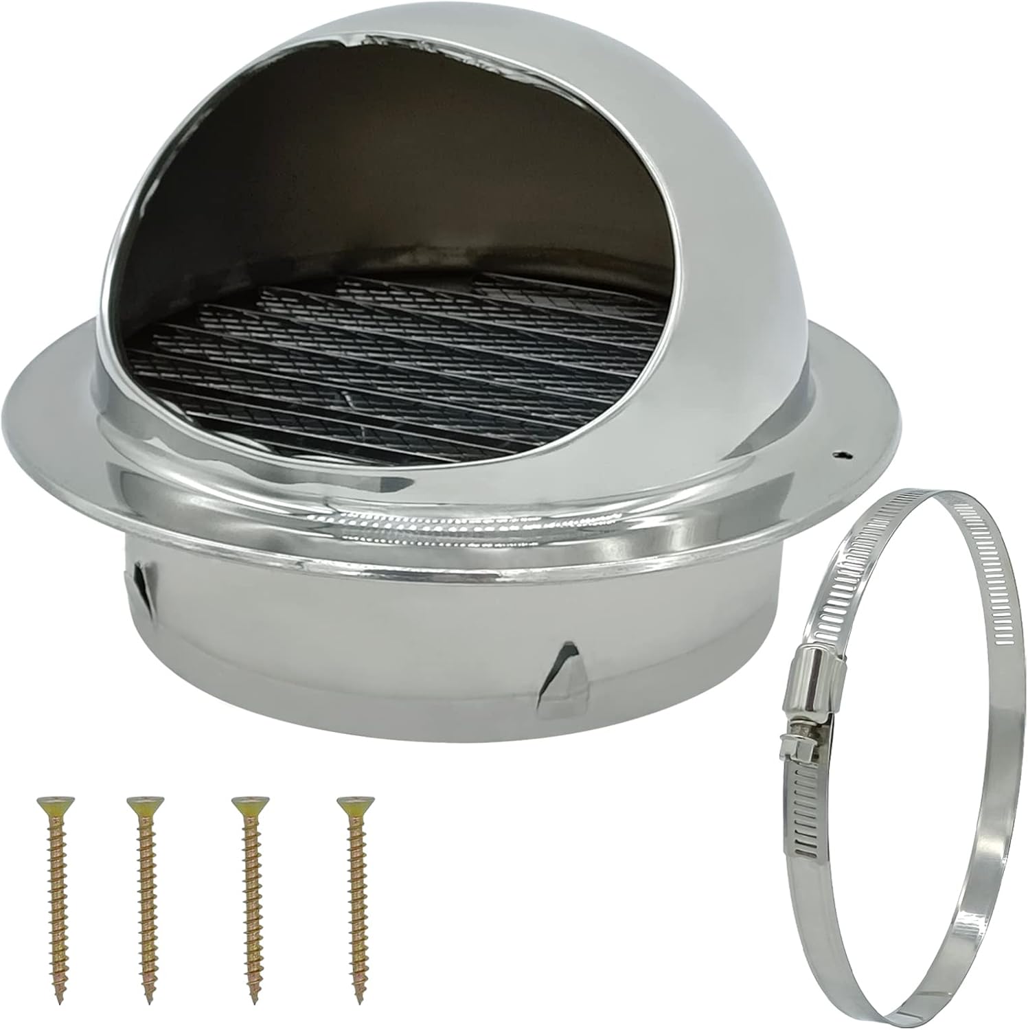 Amazon.com: 6'' Stainless Steel Air Vent Round Vent, Stainless Steel ...