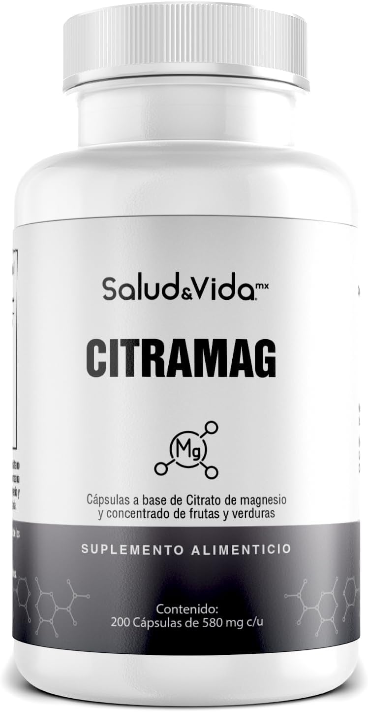 Citrato de Magnesio 500mg | Uno al día | 200 Cápsulas de Fácil ...