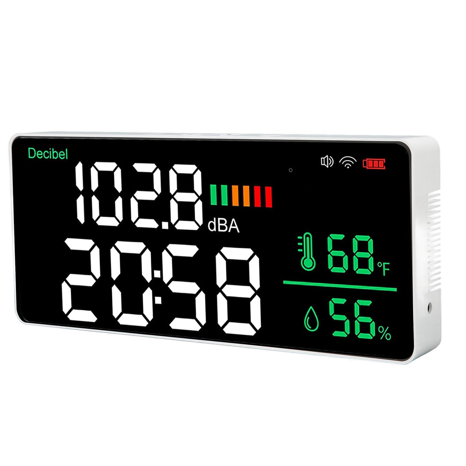 11 Inch LED Decibel Meter, 2.4G 4 in 1 Sound Decibel Meter, Wall ...