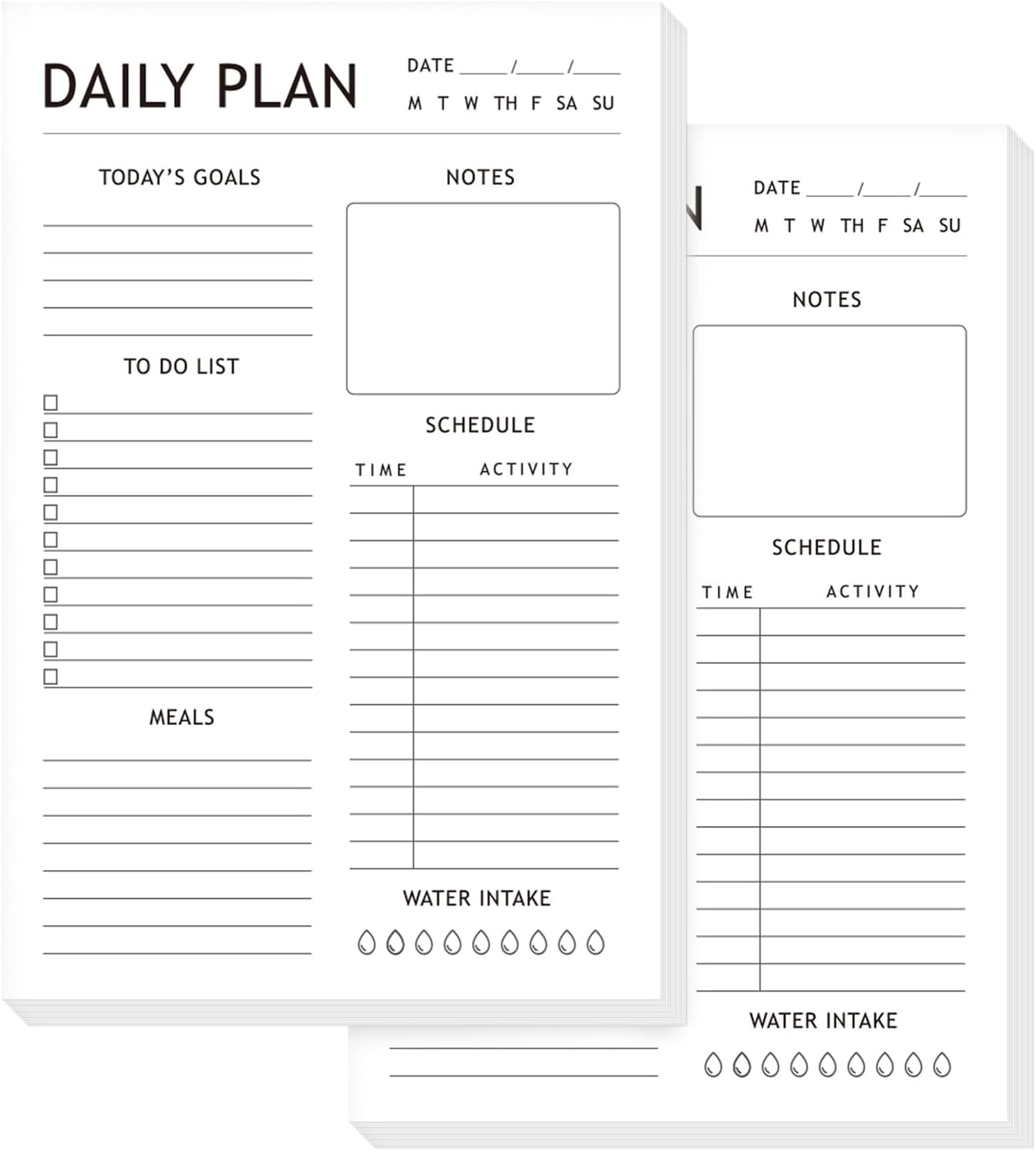 Amazon.com : HEYPLACE 2PCS Daily Planner Notepads, 6" x 9" To Do List ...