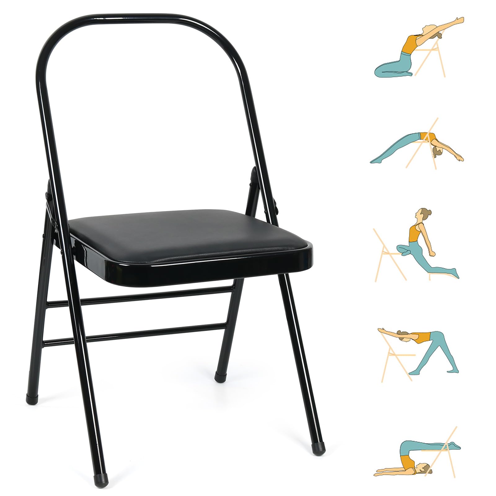 Amazon.com: INNOLIFE Yoga Auxiliary Chair Yoga Headstand Bench Backless ...