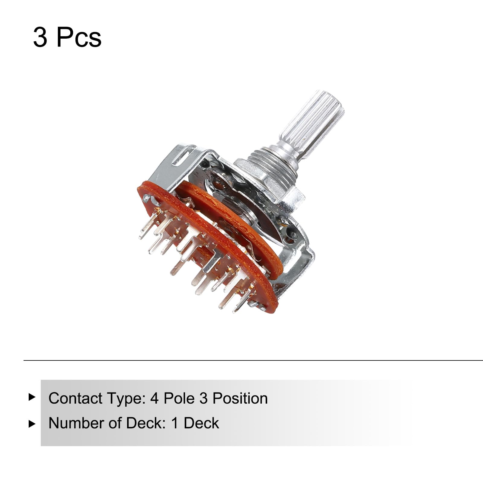 Rotary Switch 4P4T Band Selector - 4 Pole 4 Position 2 Deck Rotary ...