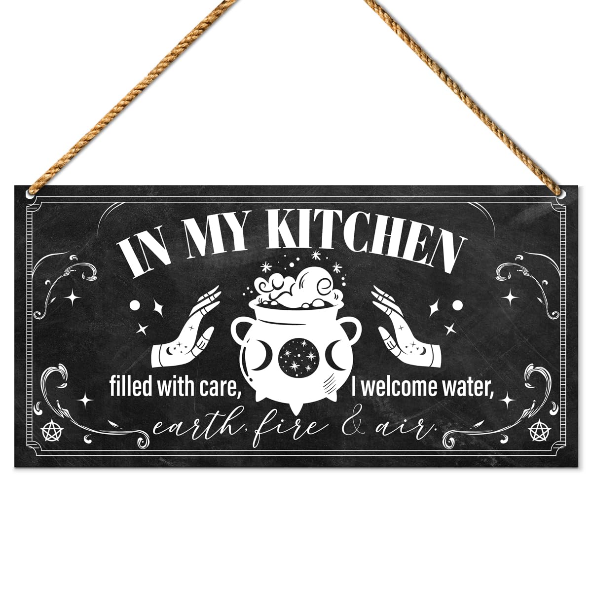 Amazon.com: Witches Kitchen Wood Sign Decor, Witchy Gothic Decor for ...