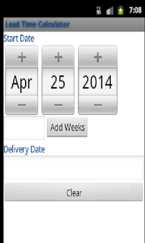 Lead Time Date Calculator:Amazon.com:Appstore for Android