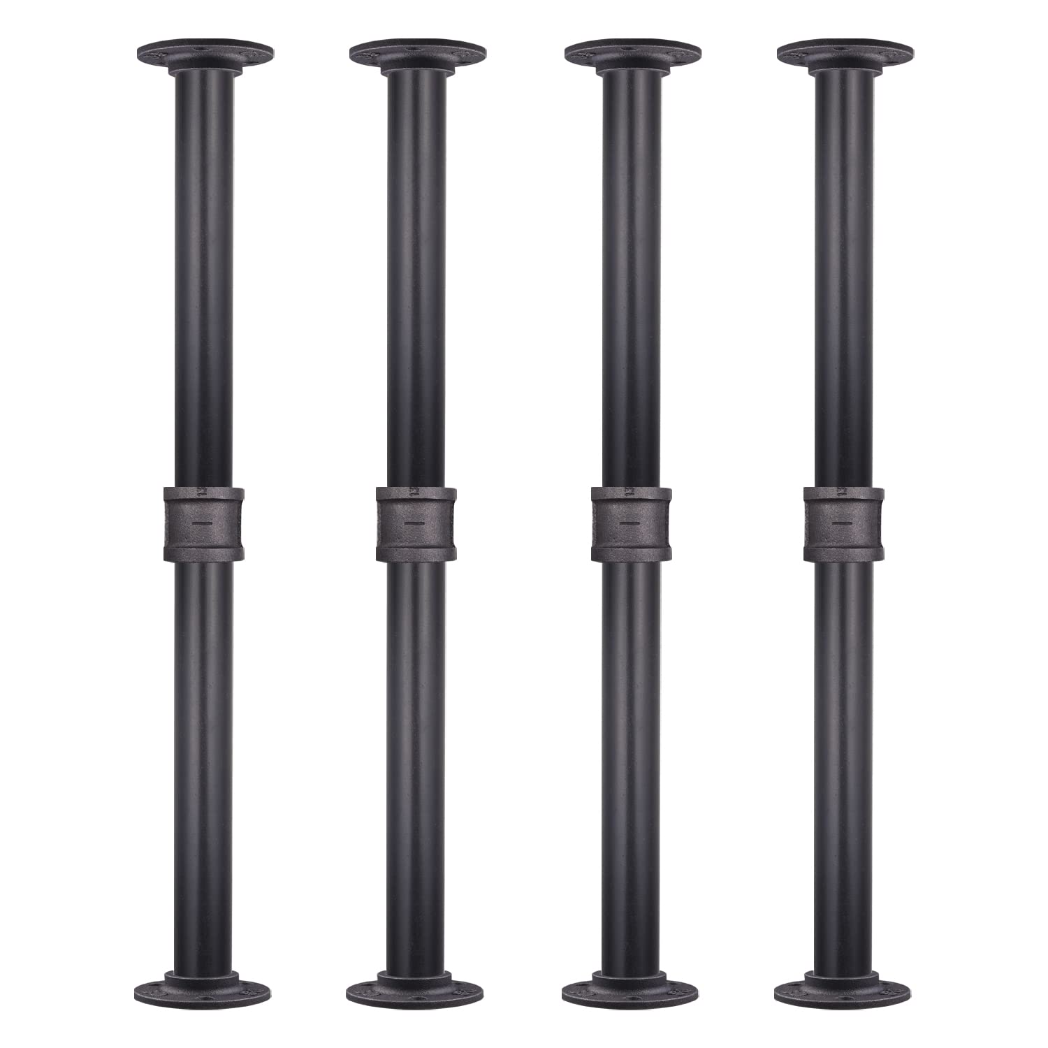 Amazon.com: MUZIK 4 Pack Industrial Pipe Table Leg Set, Iron Base Legs ...