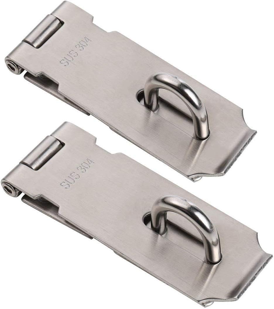 Amazon.com: HWMATE SUS 304 Stainless Steel Padlock Hasp Door Clasp Gate ...