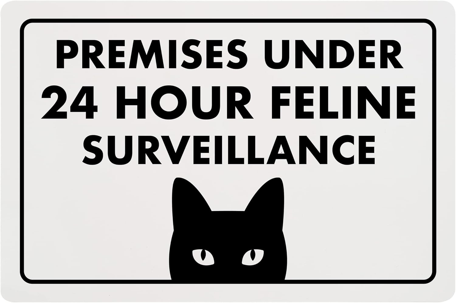 Amazon.com: Premises Under 24 Hour Feline Surveillance - Funny Cat Sign ...