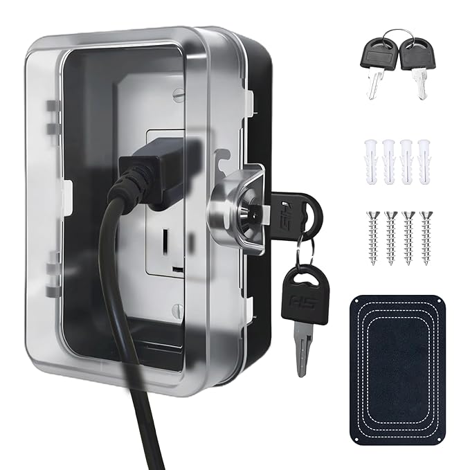 Amazon.com : PILISPARK Child Proof Outlet Lock Box with 2 Durable Keys ...