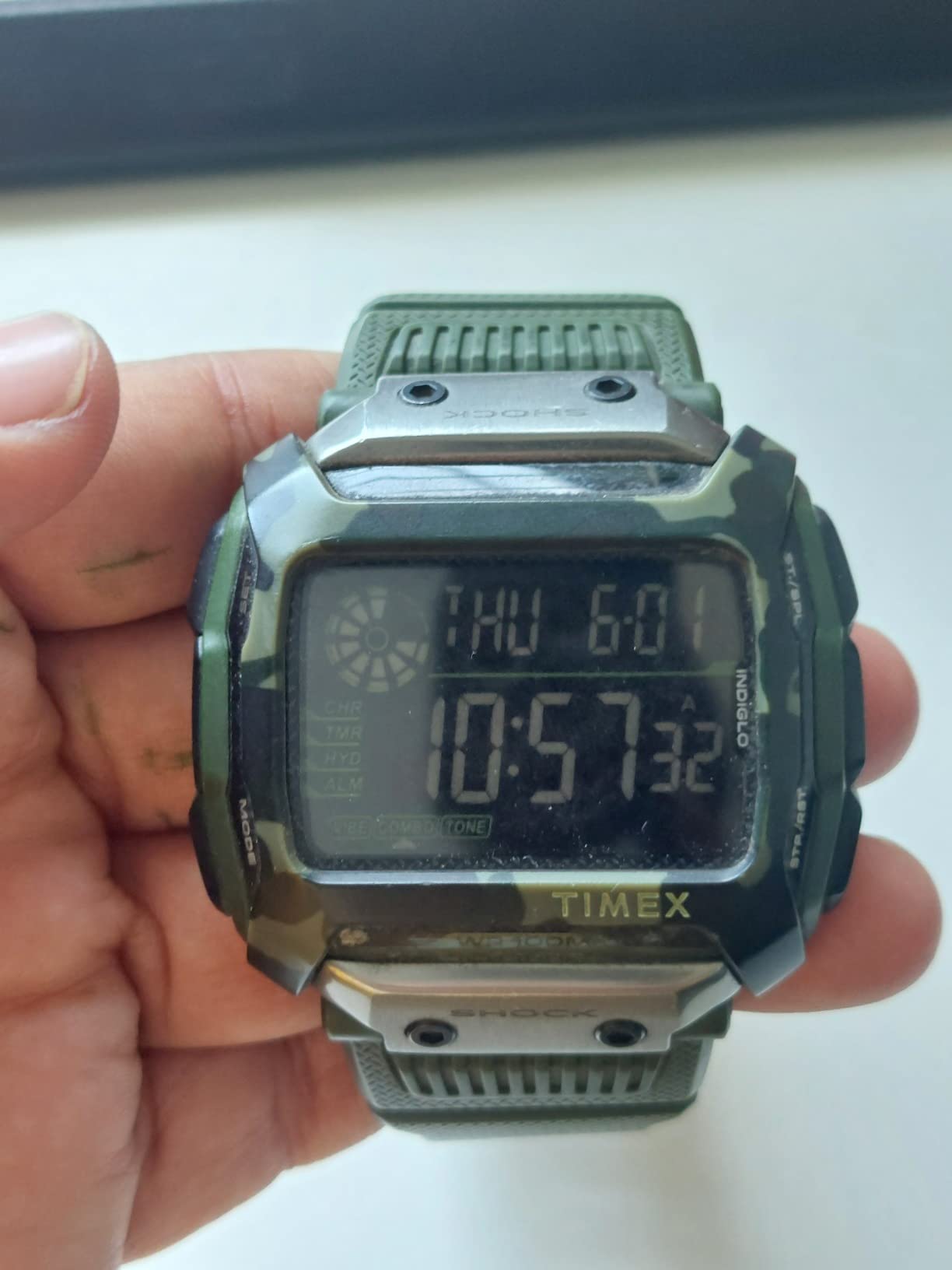 Timex Command Shock 54mm Olive Green Resin Strap Watch - TW5M20400 ...