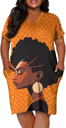YGFLPPV African Dresses for Women Elegant Moo Moos for Women Loose ...