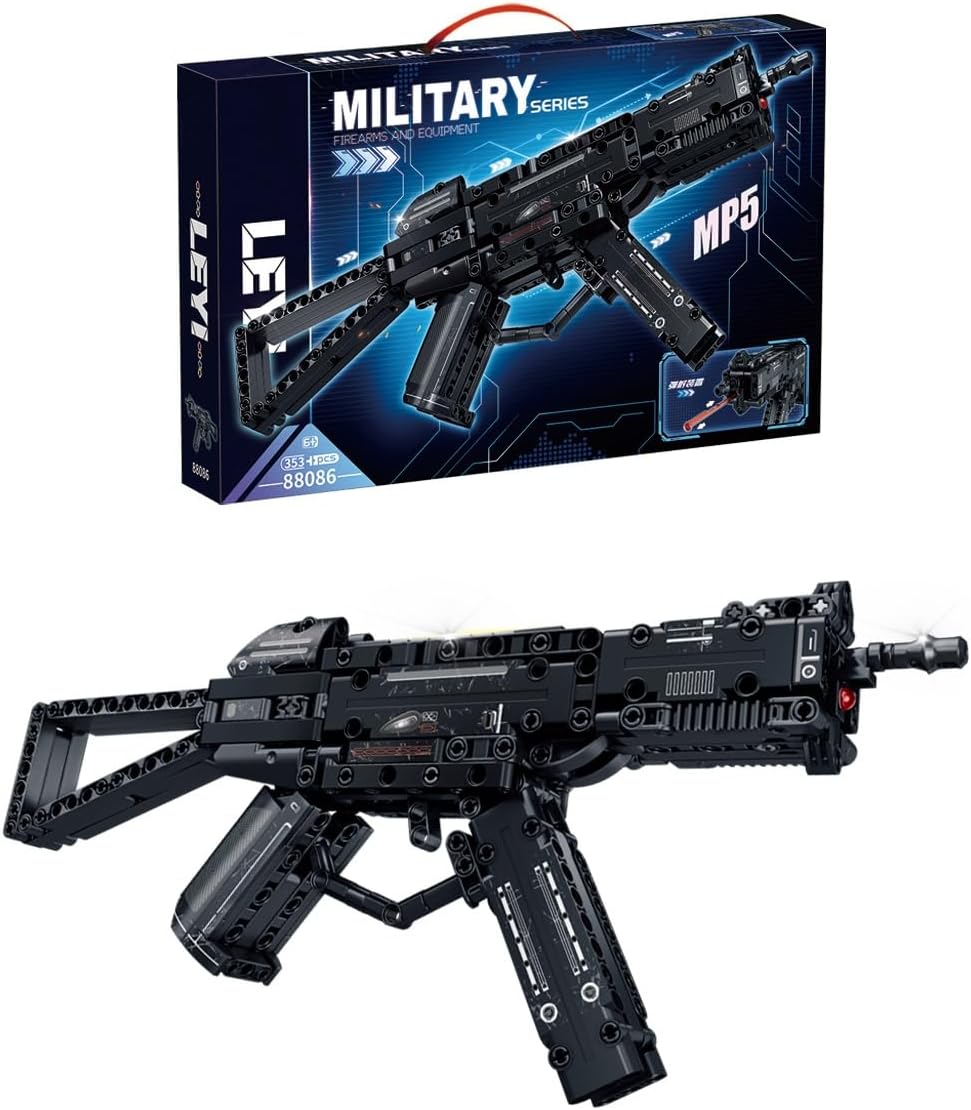 Amazon.com: Gun Building Block Kit, Manually Loaded Shooting Blaster ...