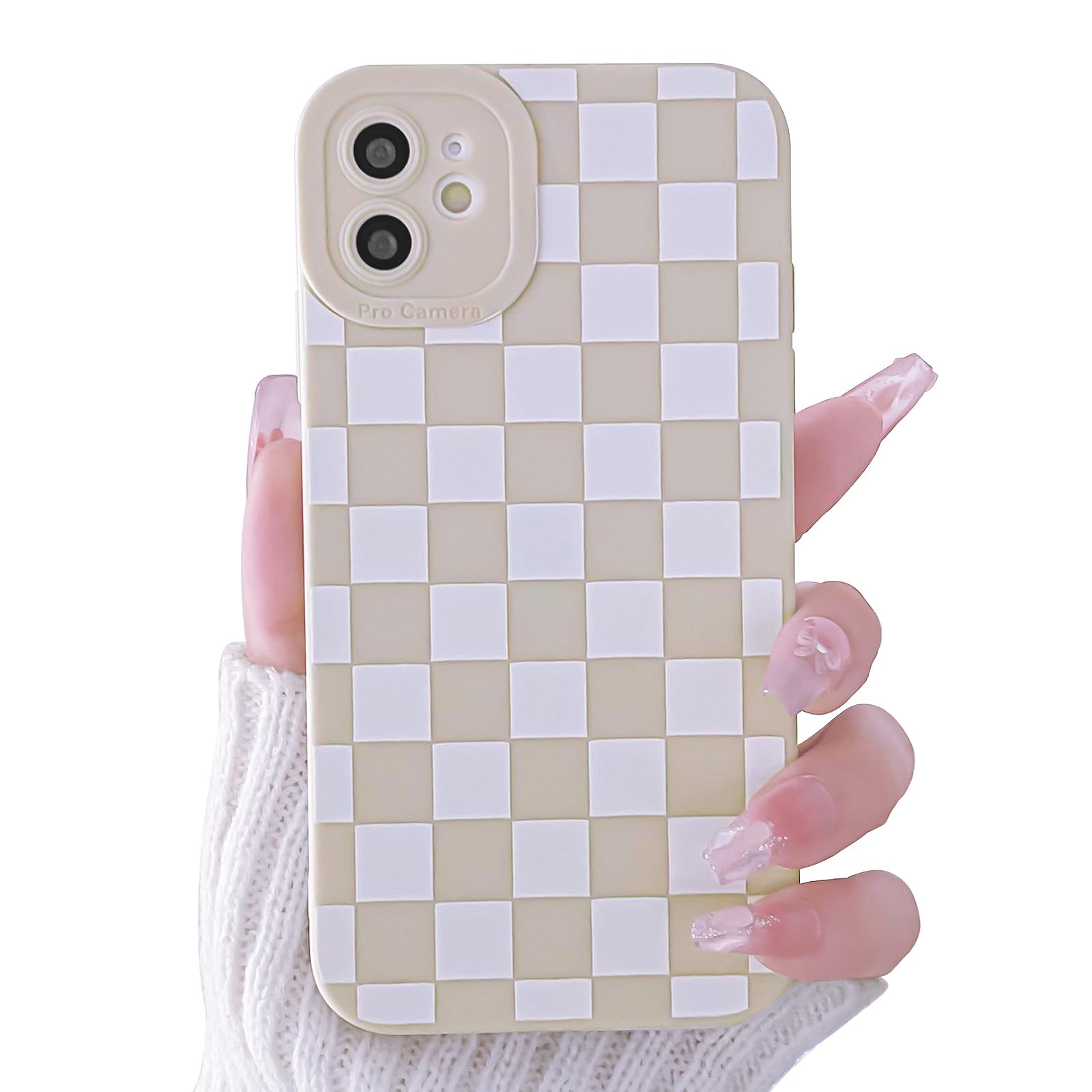 Amazon.com: Lovmooful Compatible for iPhone 12 Case Cute Checkerboard Lattice Plaid with Color ...
