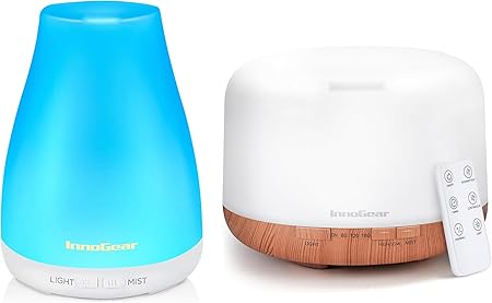 Amazon.com: InnoGear 100ml Mini Portable Oil Diffuser & 500ml Remote Control Aromatherpy ...