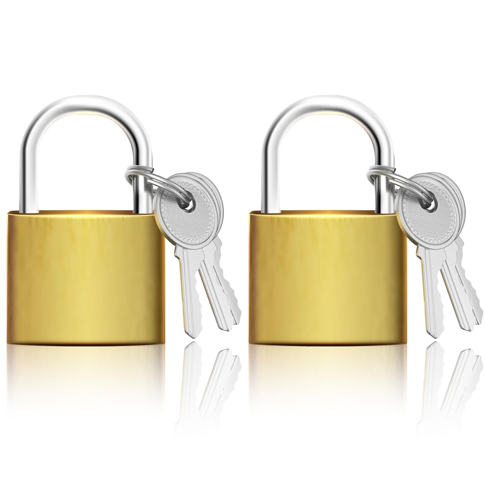2 Pcs 32mm Padlock, Solid Locks with Keys, Waterproof and Rustproof ...