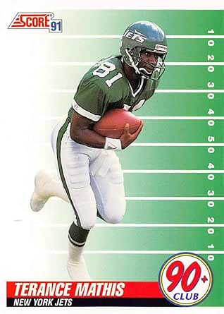Amazon.com: 1991 Score Football #321 Terance Mathis New York Jets ...