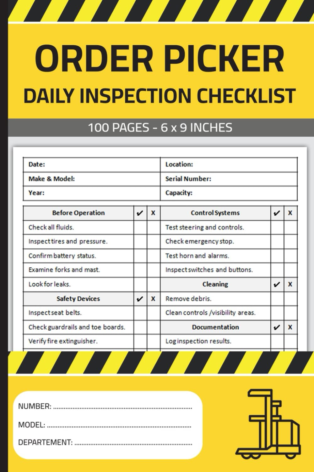 Order Picker Daily Inspection Checklist: Order Picker Forklift Pre ...