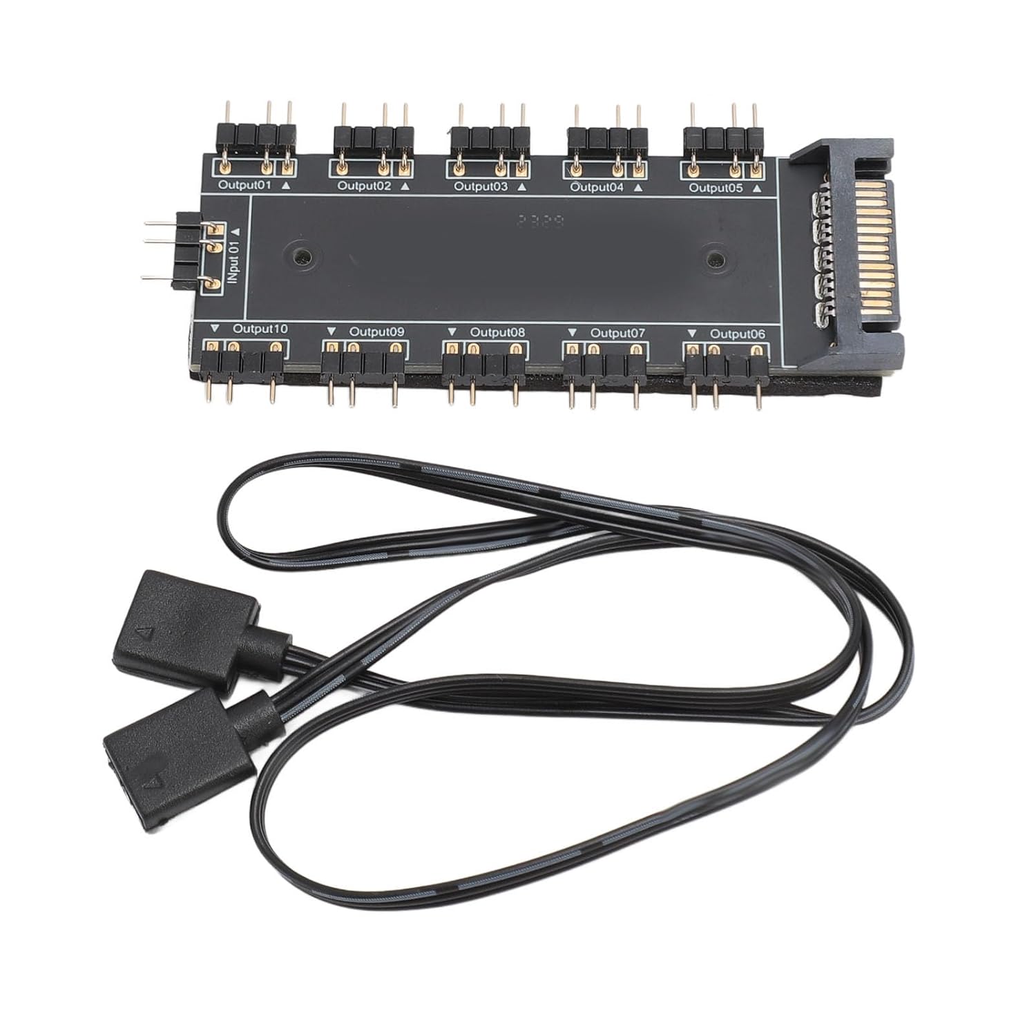 5V 3pin ARGB Hub, 10 Way SATA Power Supply Universal RGB Splitter 10 ...