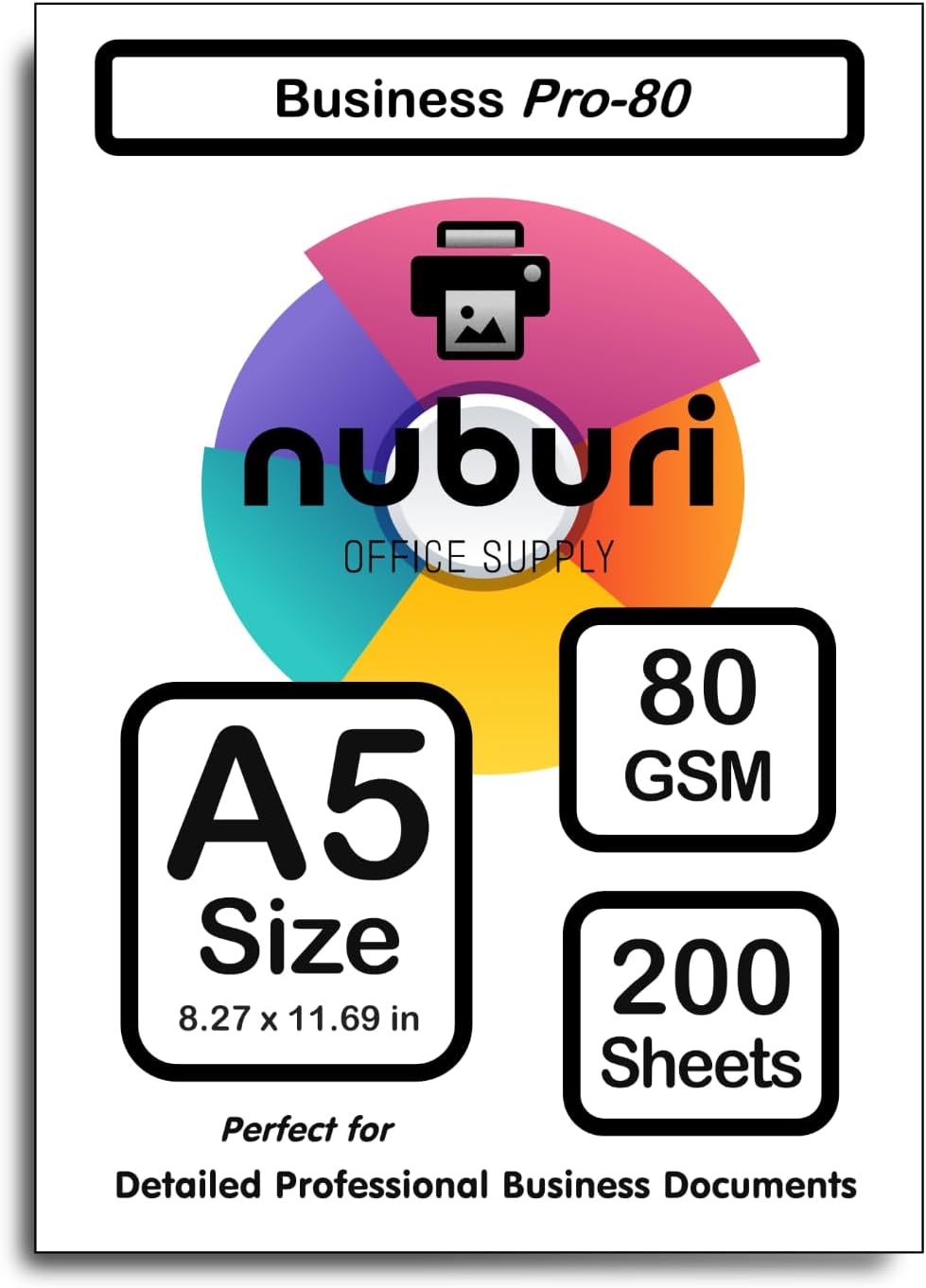 Nuburi - A5 Size Premium Printer Paper - Ideal for Professional ...