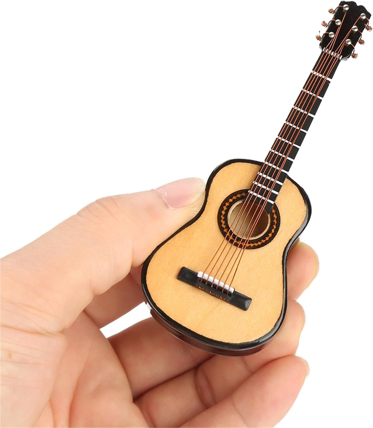 Amazon.com: KooingTech Miniature Guitar, 3.9in Wooden Tiny Guitar ...